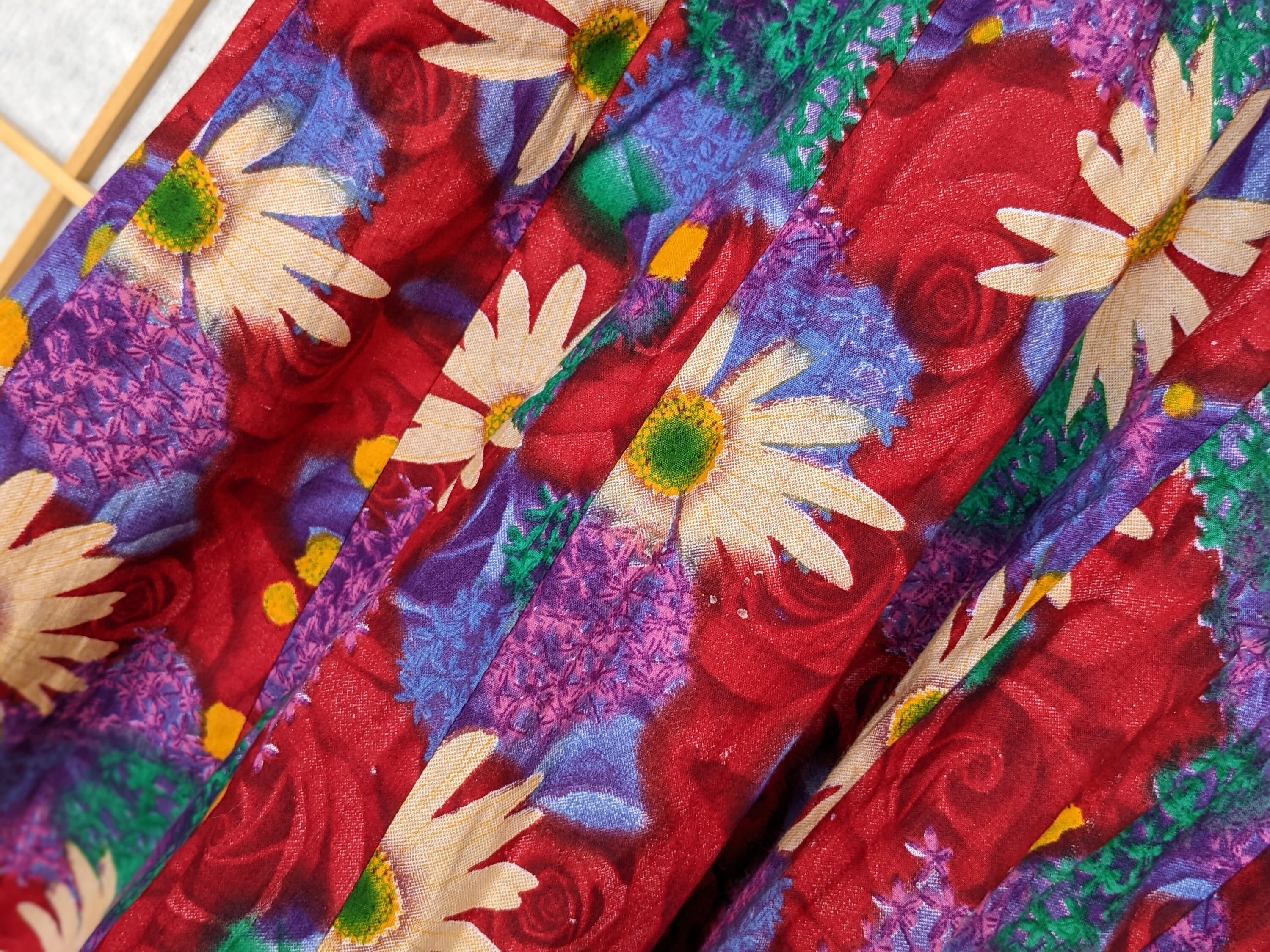 Vintage 90s- 2000s- Y2k- Rainbow Daisy Dress- Striped- Tunic- Boho ...