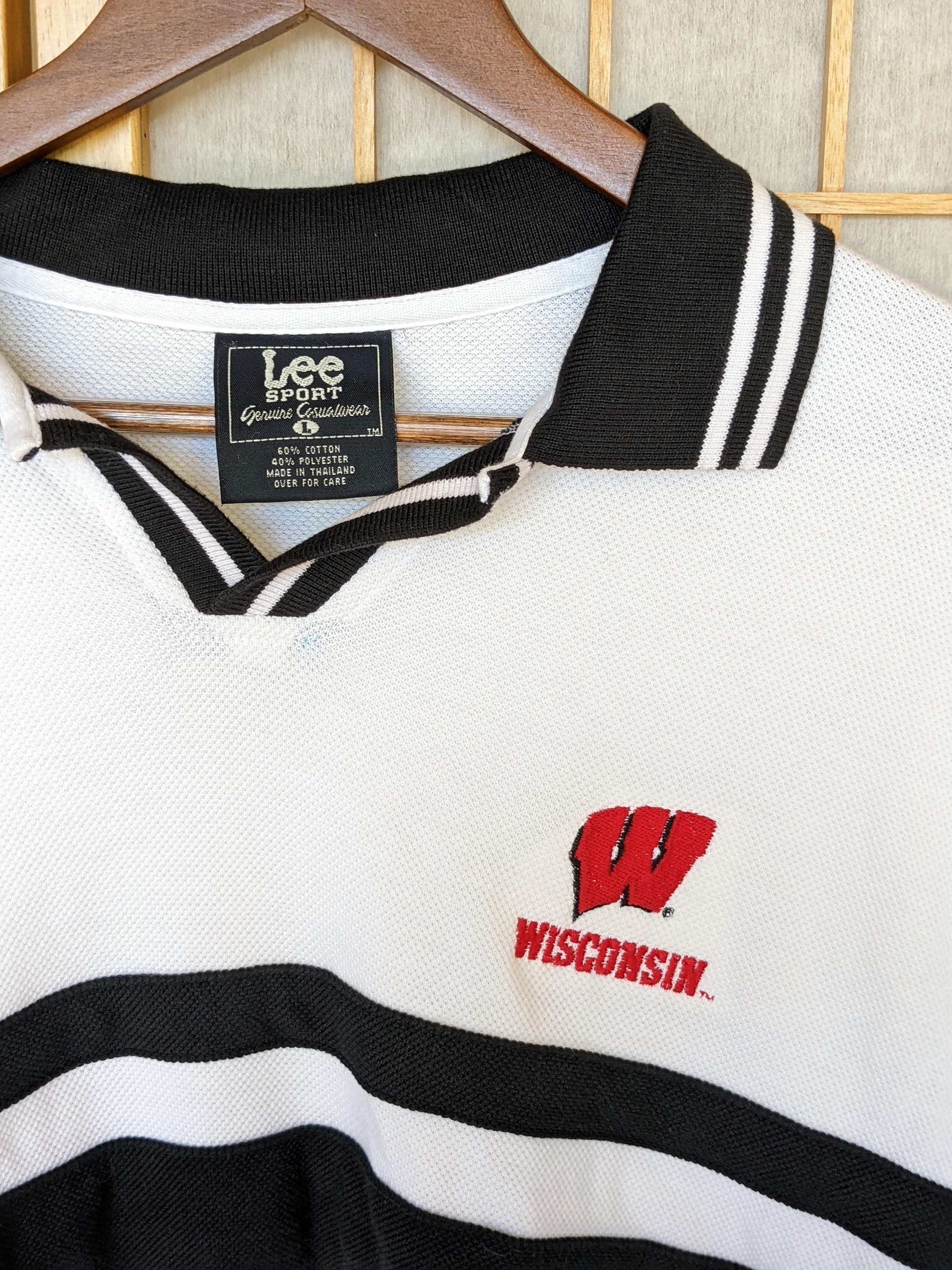 Vintage 90s-2000s-y2k- UW Polo Shirt- Lee Sport-university of Wisconsin ...