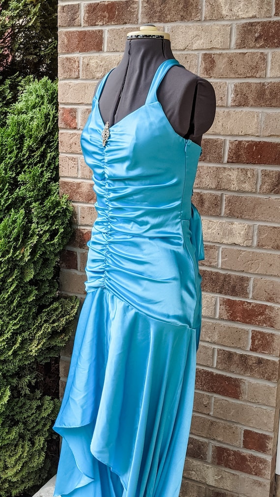 Vintage 2000s- y2k- Prom Dress- Sexy-Retro-Baby Blue-… - Gem