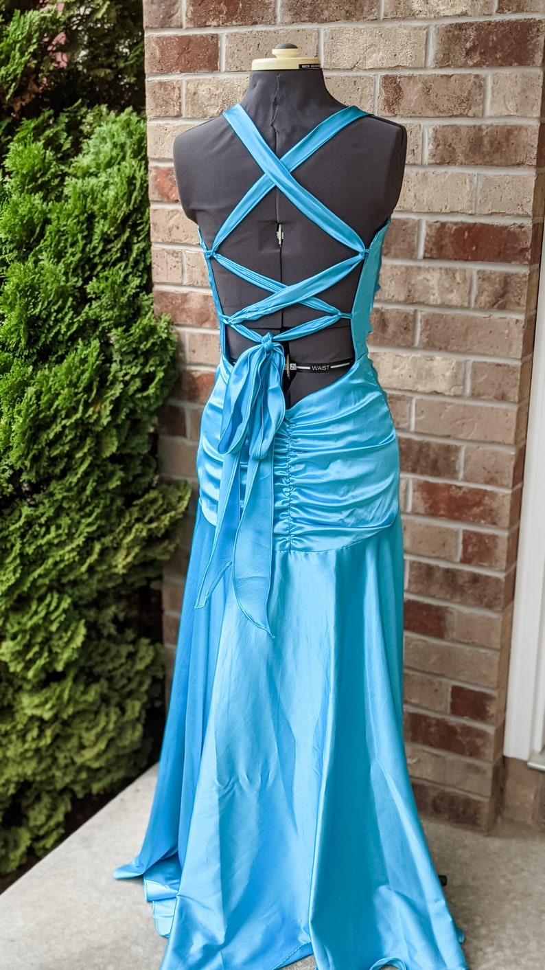 Vintage 2000s Y2k Prom Dress Sexy-retro-baby Blue - Etsy