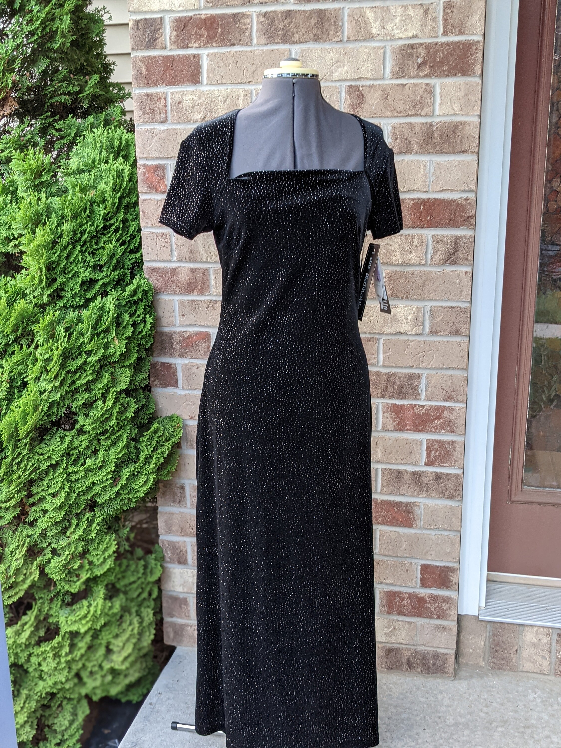 Vintage 90s 2000s Y2k Black Sparkle Mcbling-prom Formal Dress LBD ...