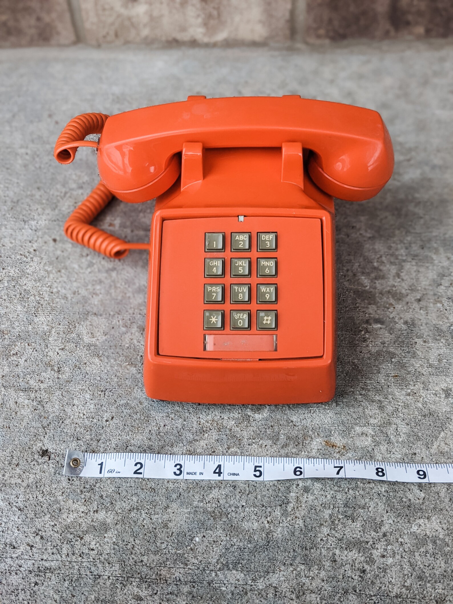 Vintage 70s Rotary Telephone Orange Funky Retro Mid | Etsy