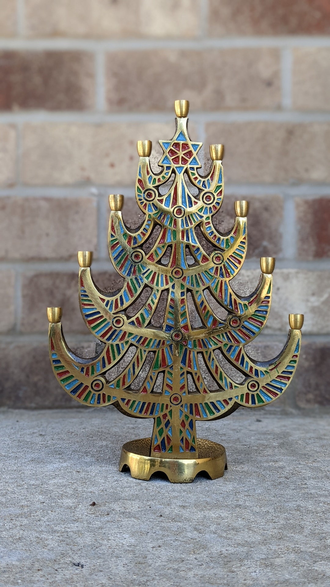 Vintage 60s- Menorah- Terra Sancta Creations 1965- Christmas Tree ...
