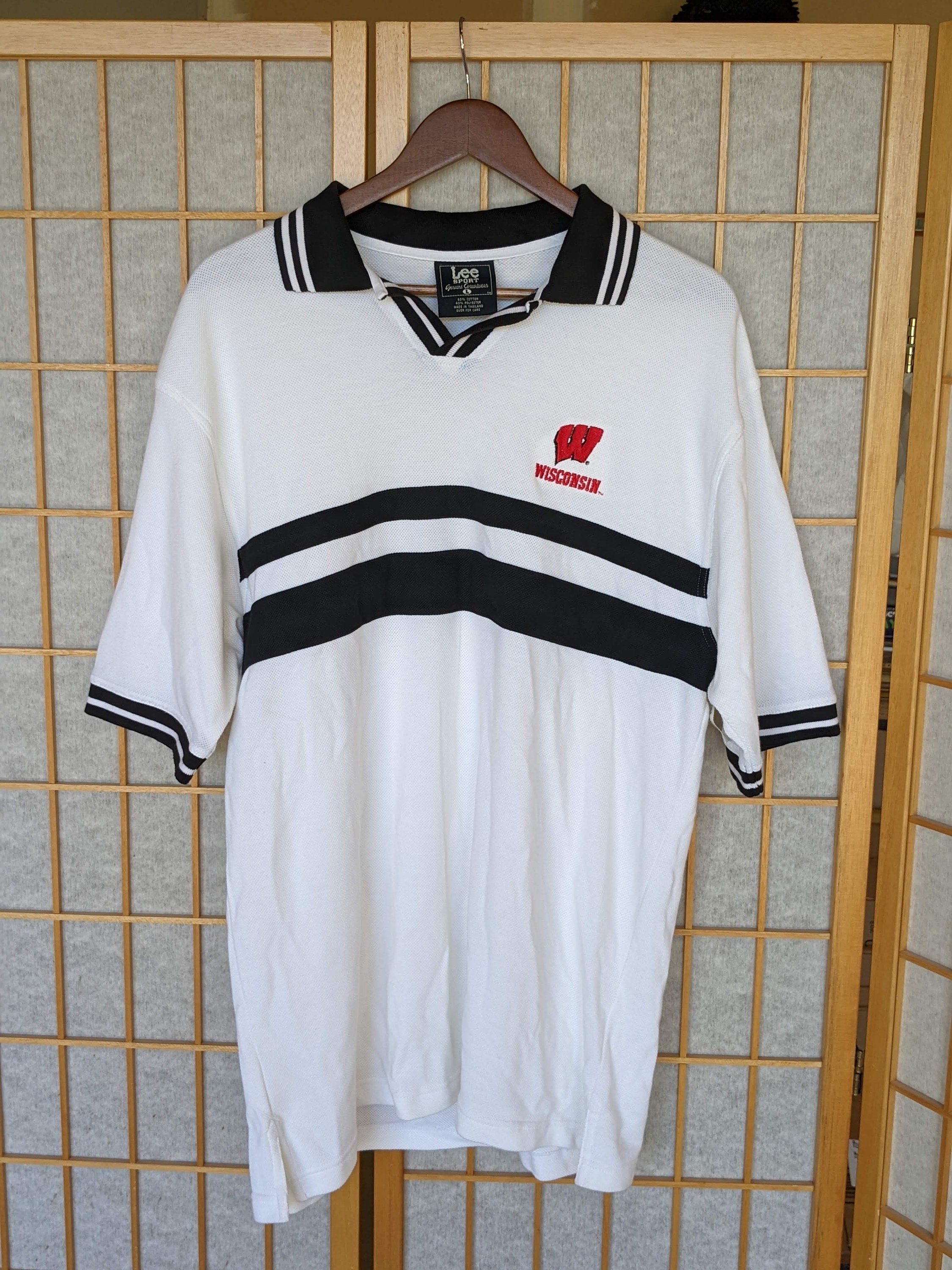 Vintage 90s-2000s-y2k- UW Polo Shirt- Lee Sport-university of Wisconsin ...