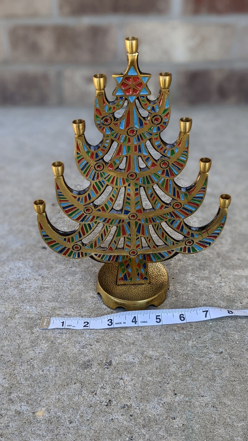 Vintage 60s- Menorah- Terra Sancta Creations 1965- Christmas Tree ...