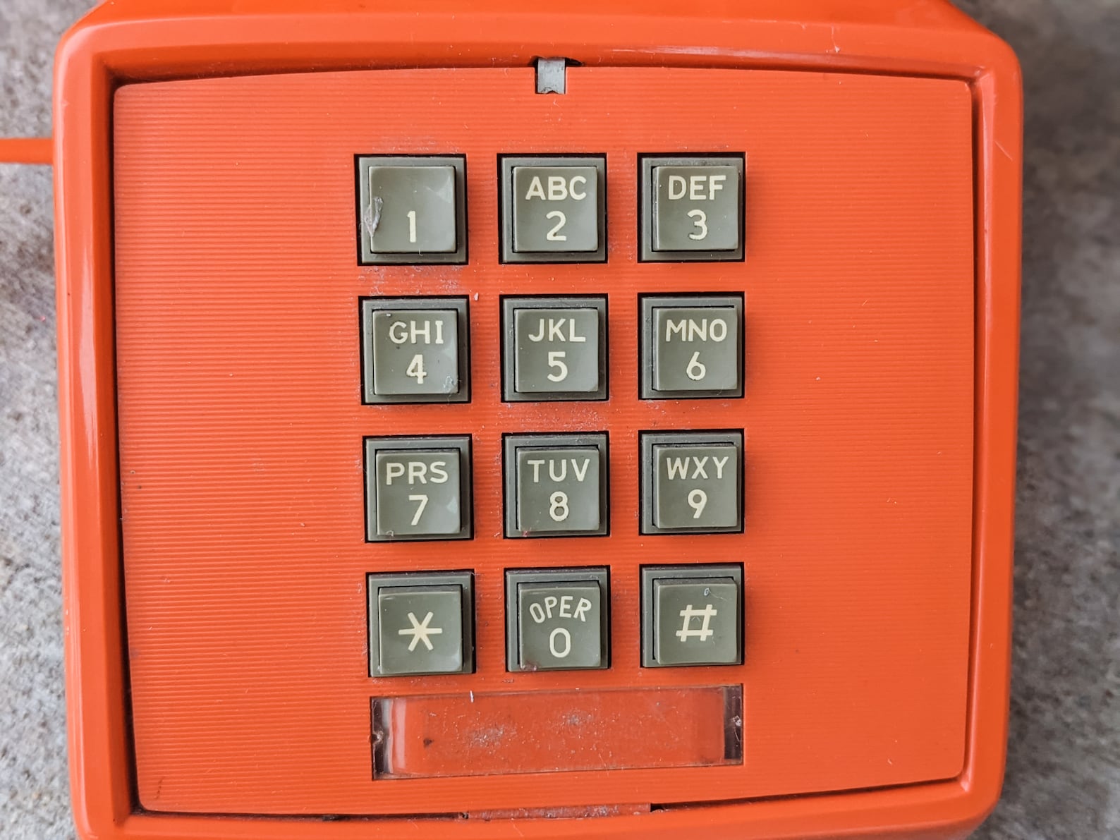 Vintage 70s- Rotary Telephone- Orange- Funky- Retro- Mid Century Modern ...