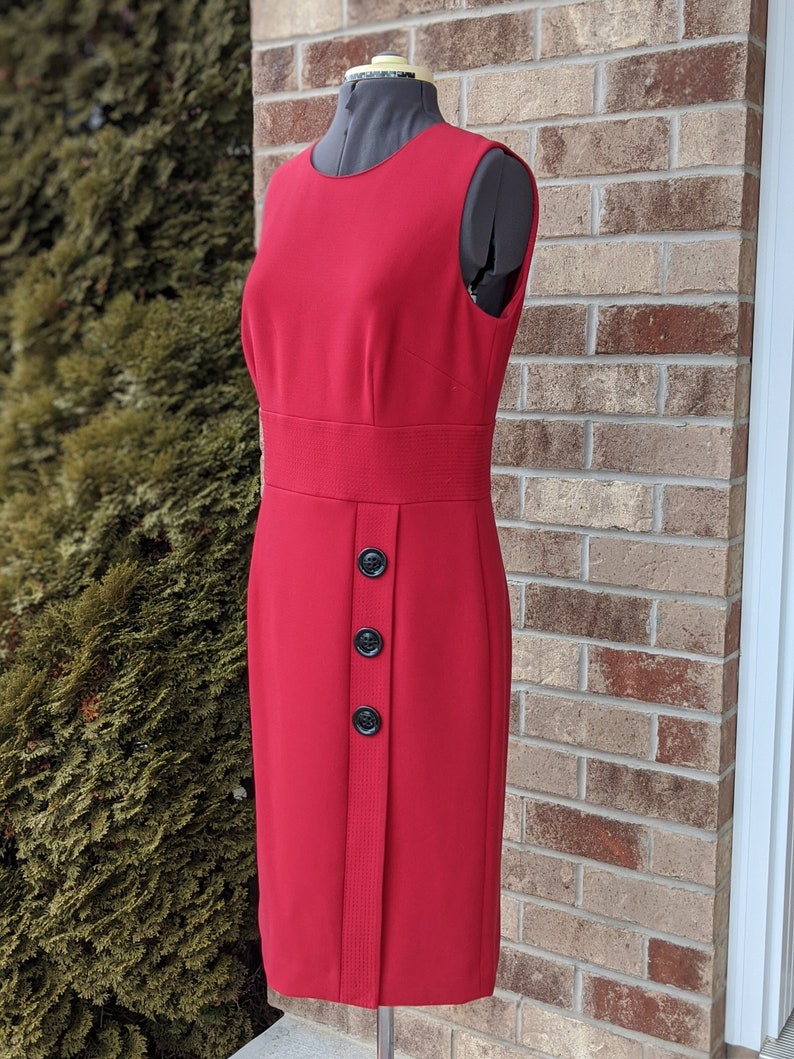 Vintage 2000s- Y2k- Red Dress- Sleeveless- Talbots- Stylish- Girl Boss ...