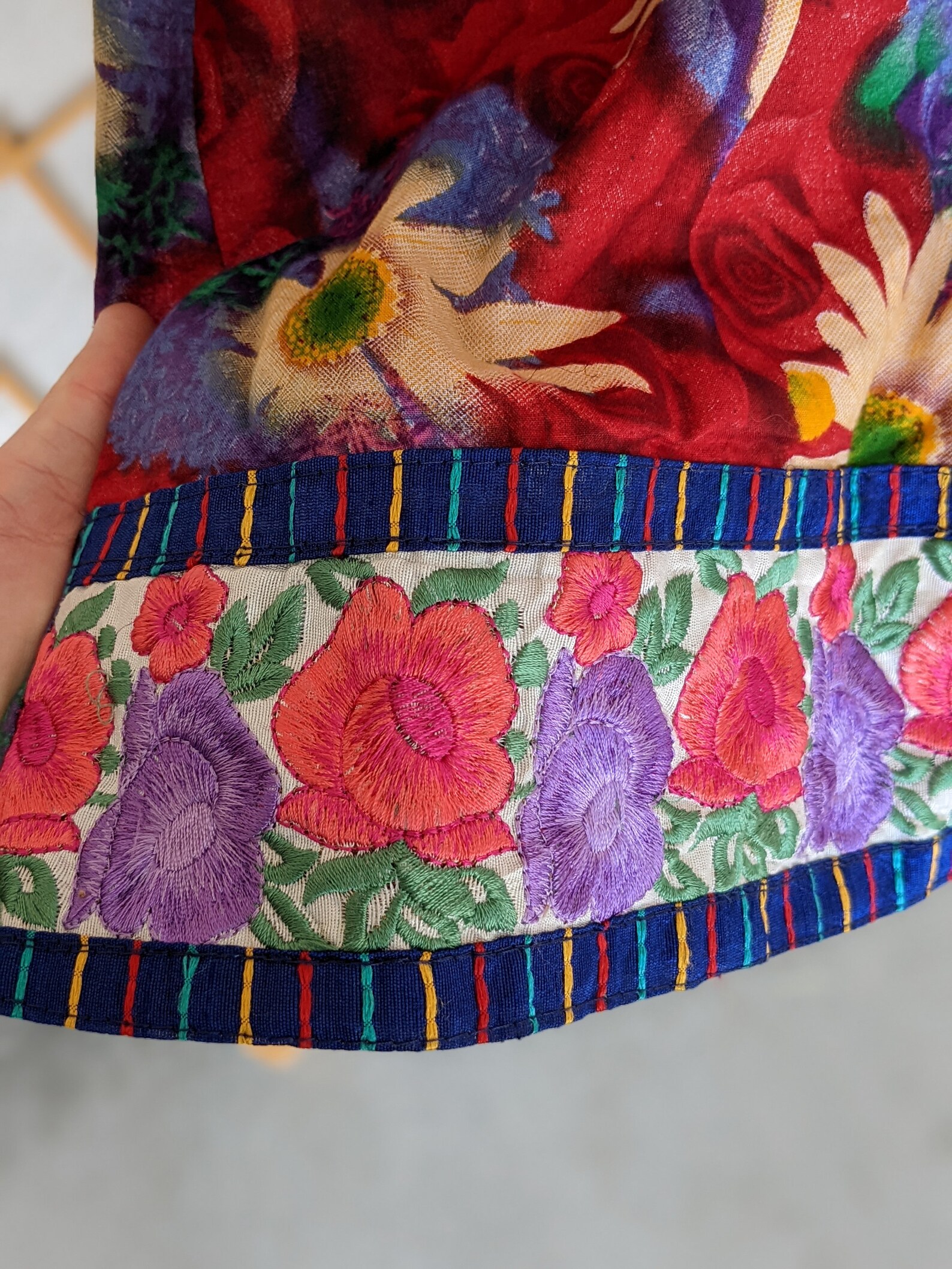 Vintage 90s- 2000s- Y2k- Rainbow Daisy Dress- Striped- Tunic- Boho ...