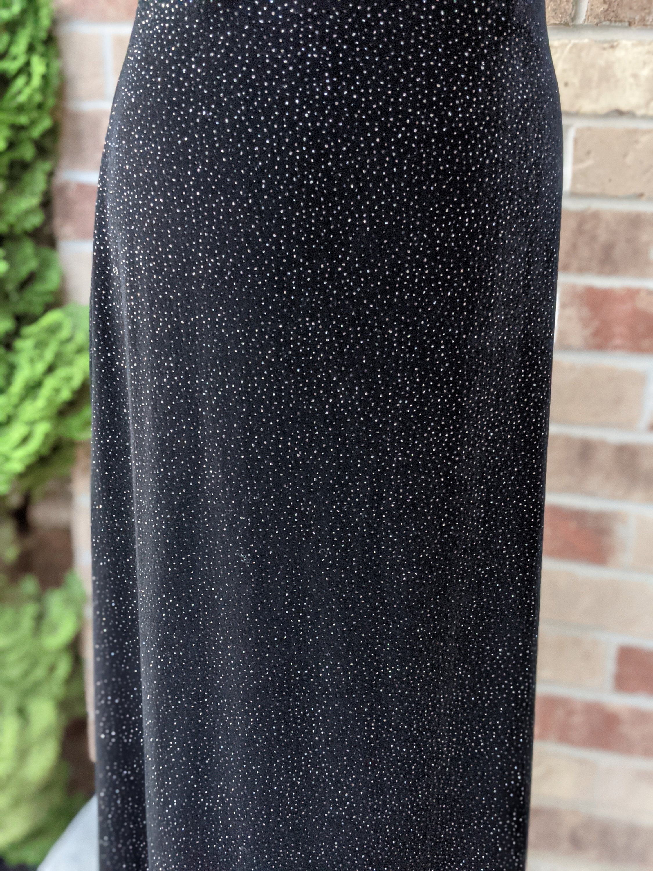 Vintage 90s 2000s Y2k Black Sparkle Mcbling-prom Formal Dress LBD ...