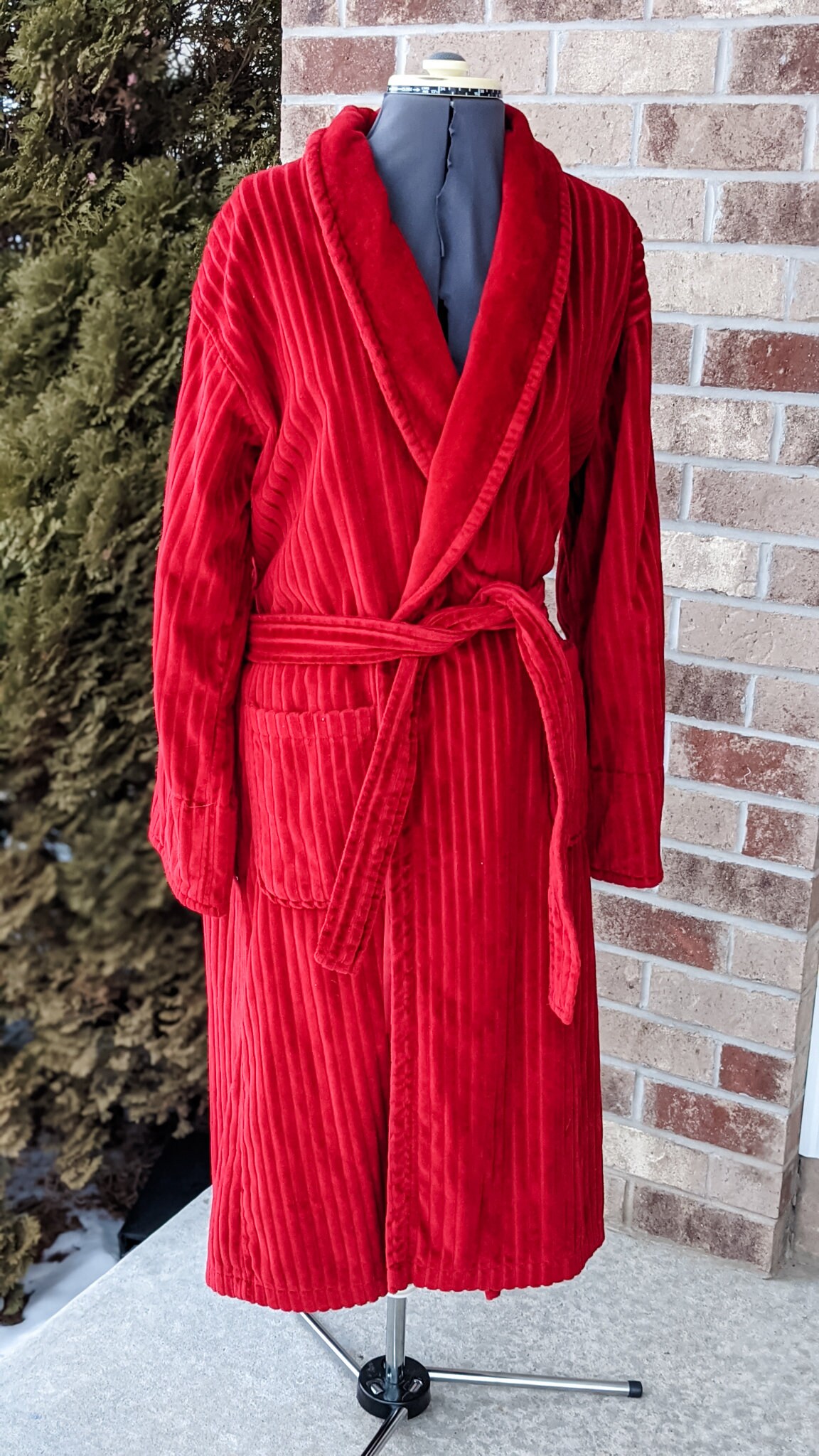 Vintage 90s 2000s Y2k Luxury Bathrobe Red Plush Laura Ashley Lush Retro ...