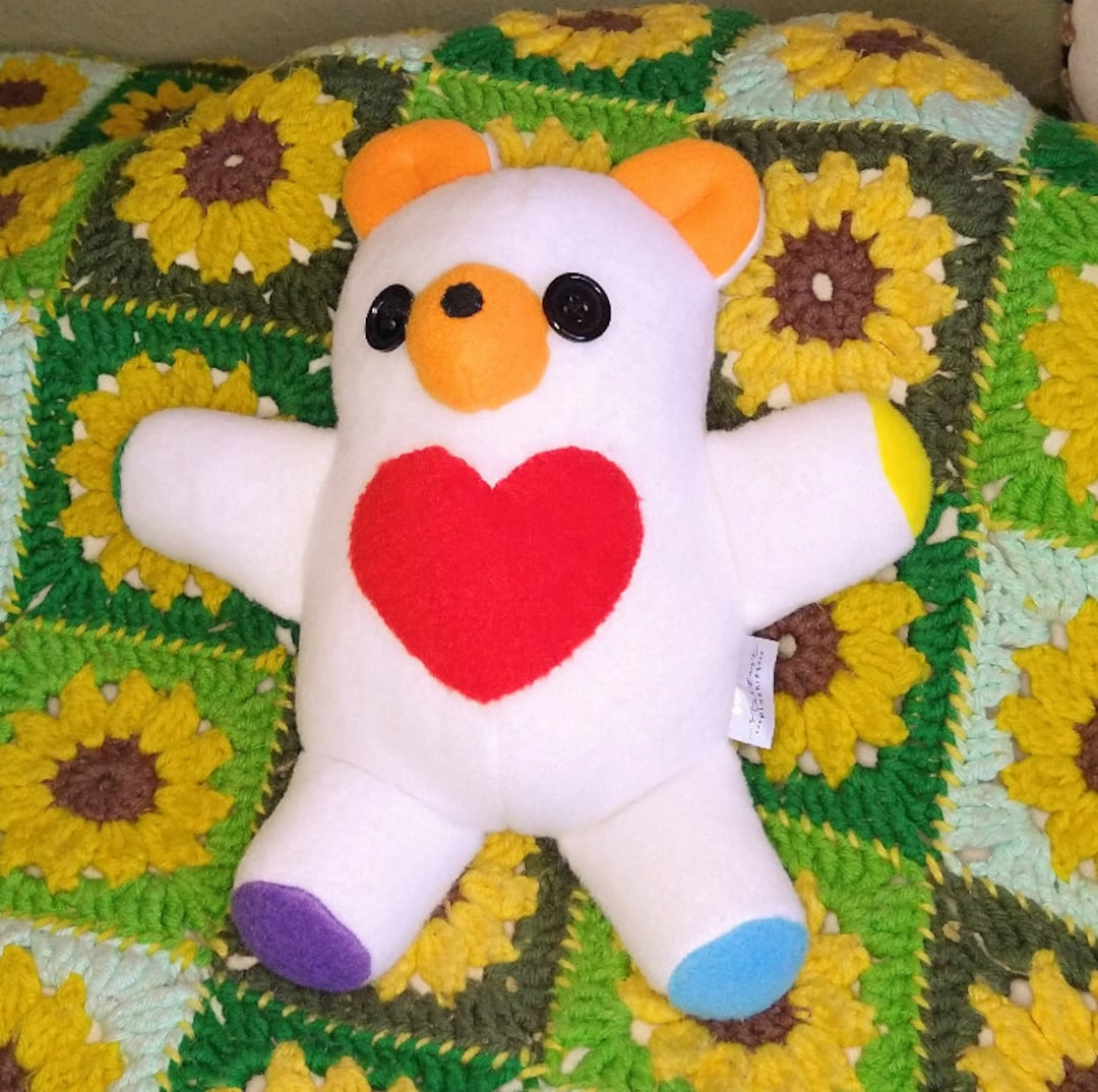 Rainbow Pride Bear LGBTQ Pride Flag Plush - Etsy