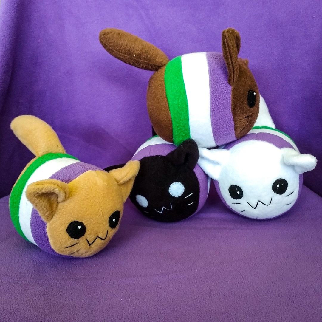 Genderqueer Pride Kitty LGBTQ Pride Flag Plush - Etsy