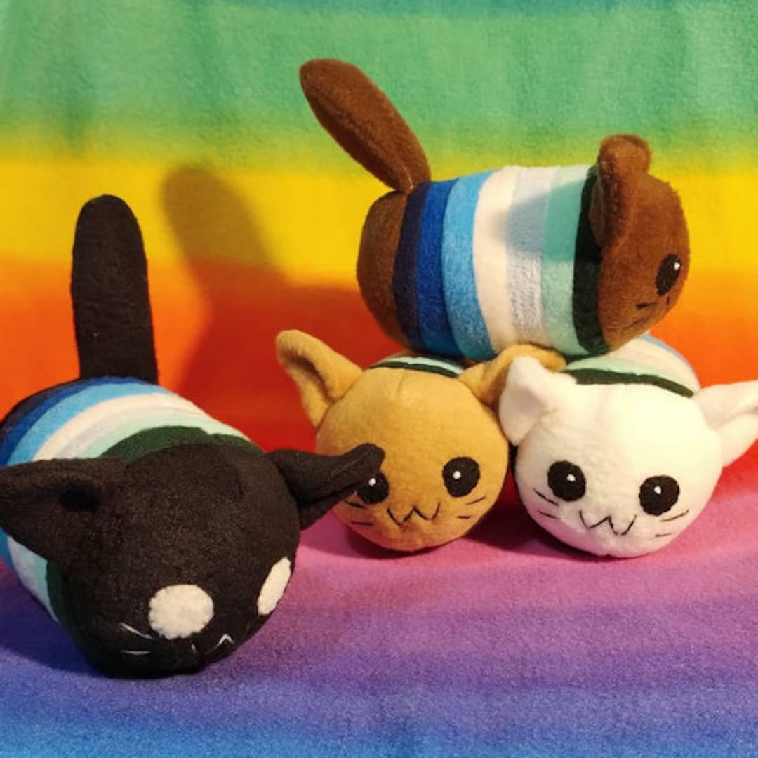 Gay Pride Kitty LGBTQ Pride Flag Plush - Etsy