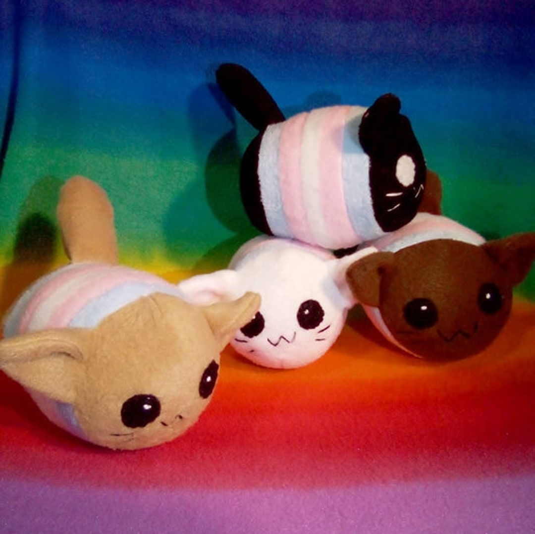 Transgender Pride Kitty LGBTQ Pride Flag Plush - Etsy