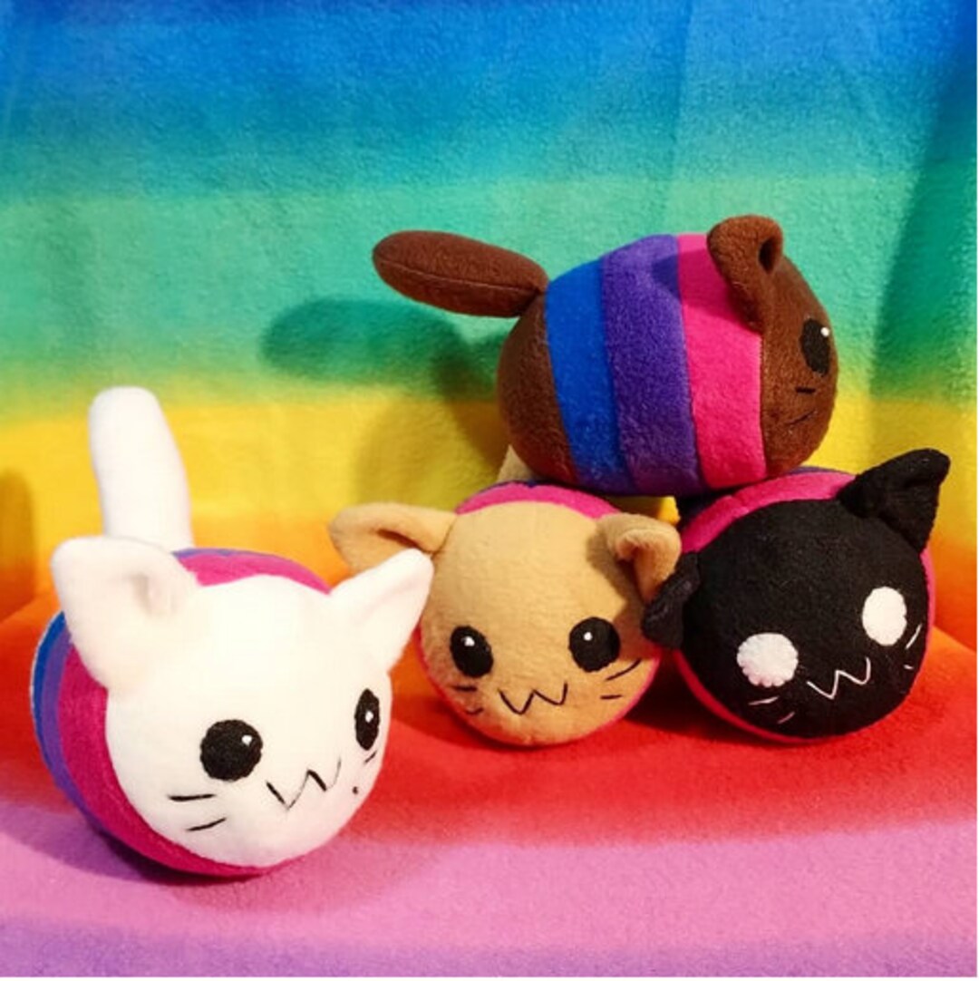 Bisexual Pride Kitty LGBTQ Pride Flag Plush - Etsy