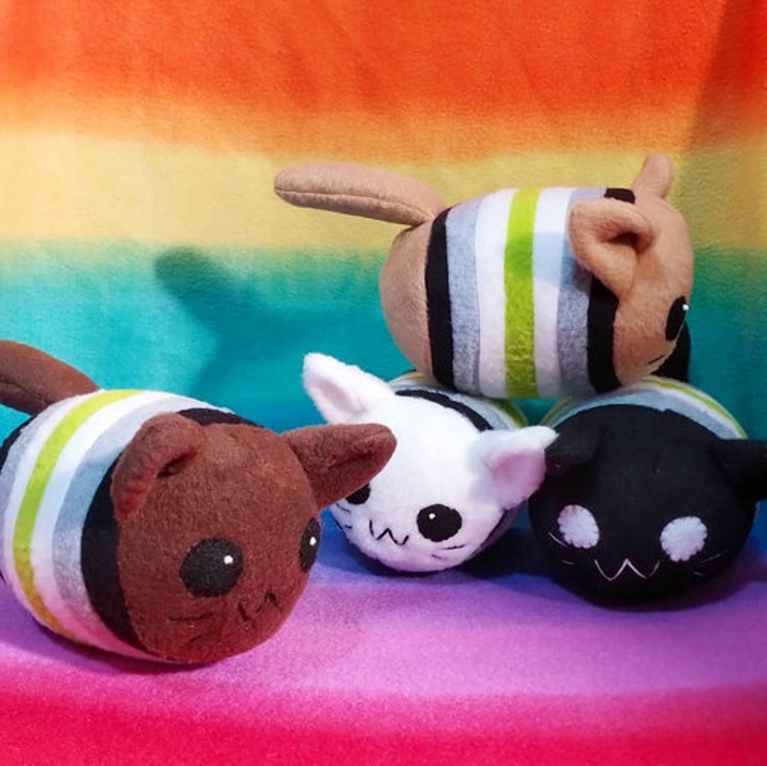 Agender Pride Kitty LGBTQ Pride Flag Plush - Etsy