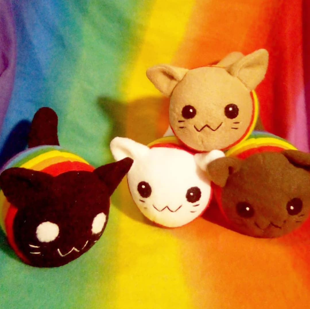 Queer POC Pride Kitty LGBTQ Pride Flag Plush - Etsy