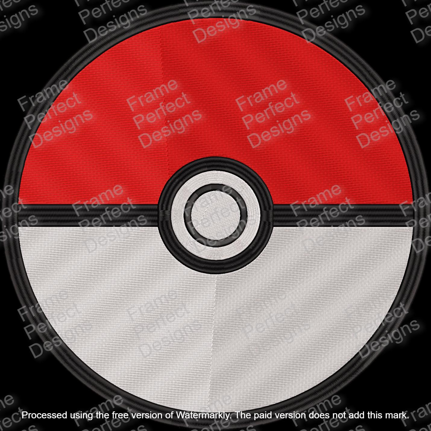 Pokeball Embroidery Design Files | Dst, Exp, Jef, Pes, Emb - Etsy