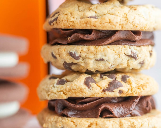 Vegan & Gluten-free 8 Chocolate Chip Sandwich Cookie Box - Etsy