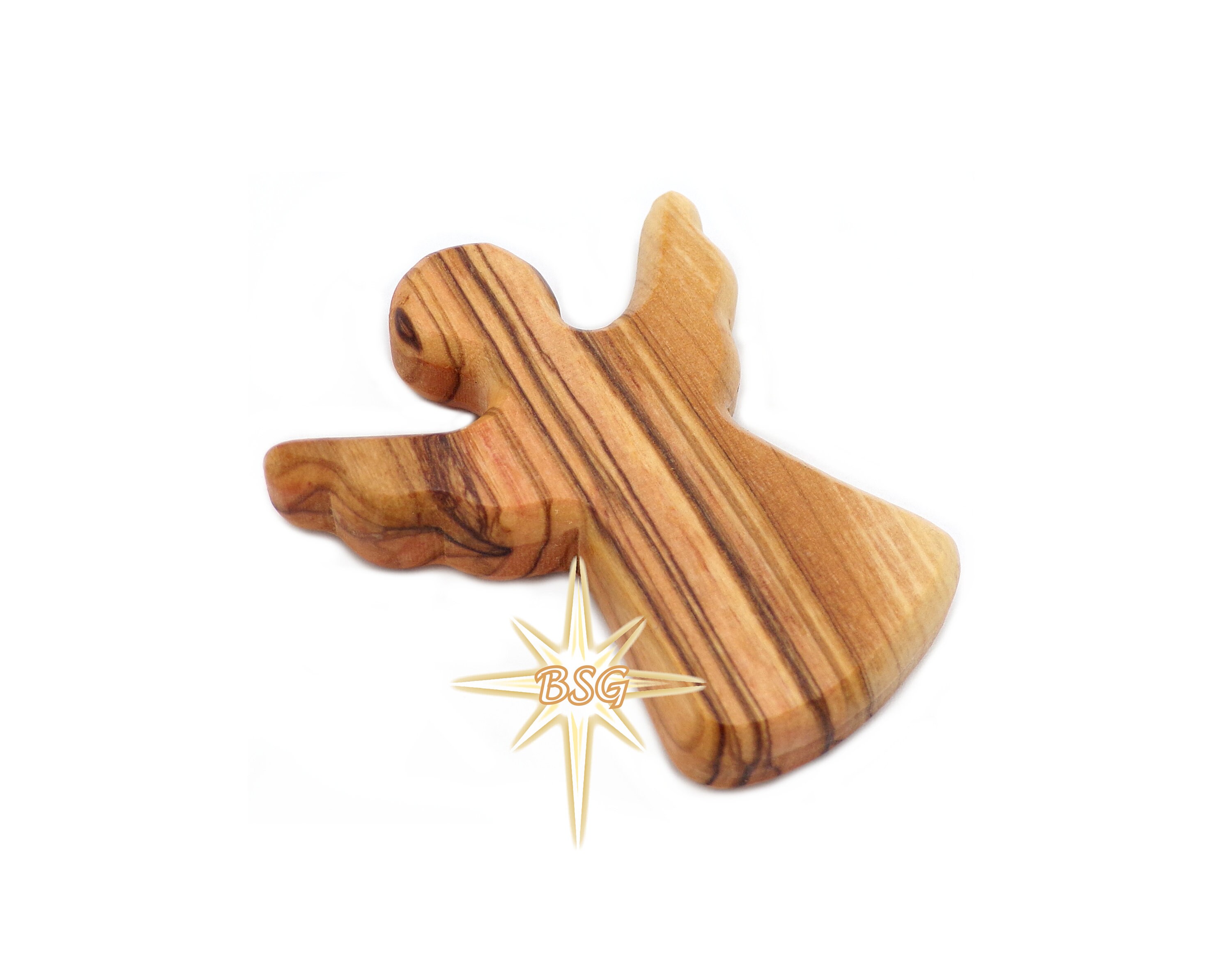 Customized Olive Wood Guardian Angel: Engraved Pocket Keepsake - Etsy