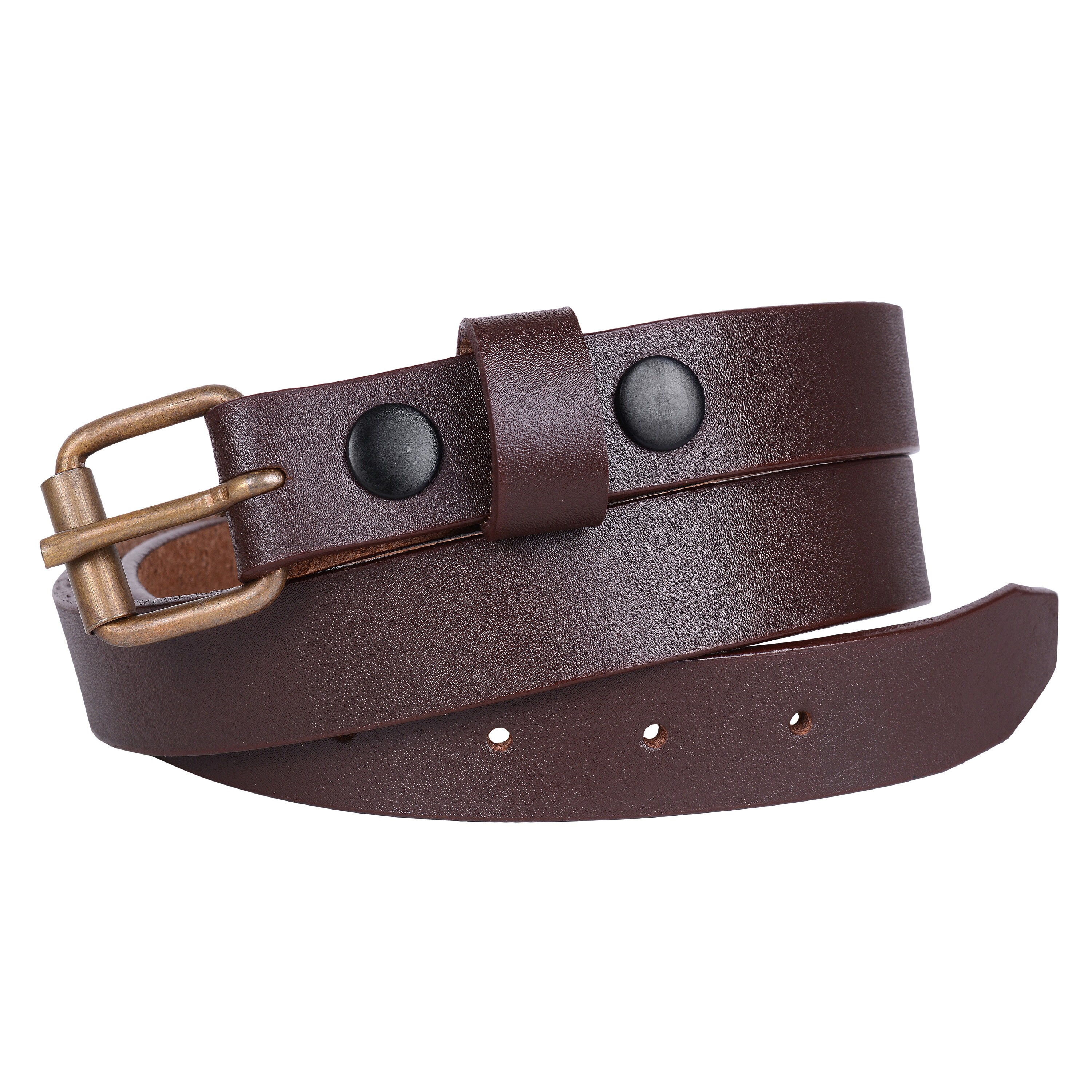 LEATHER BELT for Women (100% GENUINE) Black / Brown 18'' to 58'' Waist ...
