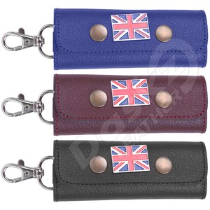 Genuine Leather Key Ring 100% Pure Leather, Union Jack Flag (#art 3 ...