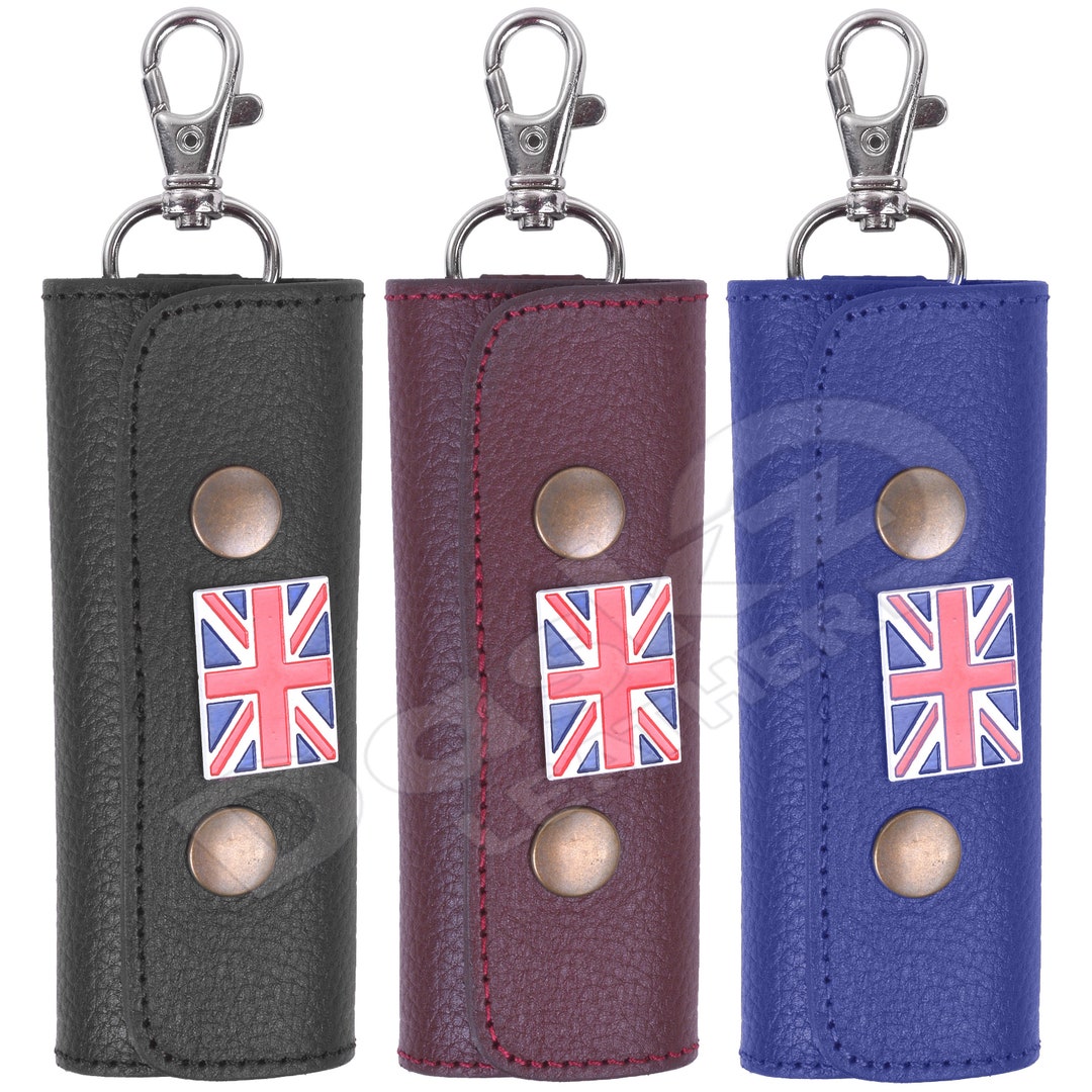 Genuine Leather Key Ring 100% Pure Leather, Union Jack Flag (#art 3 ...