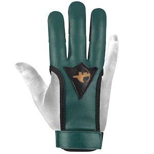 Archers 3 Finger Glove 100% Leather , Right and Left Hand ,green,blue ...