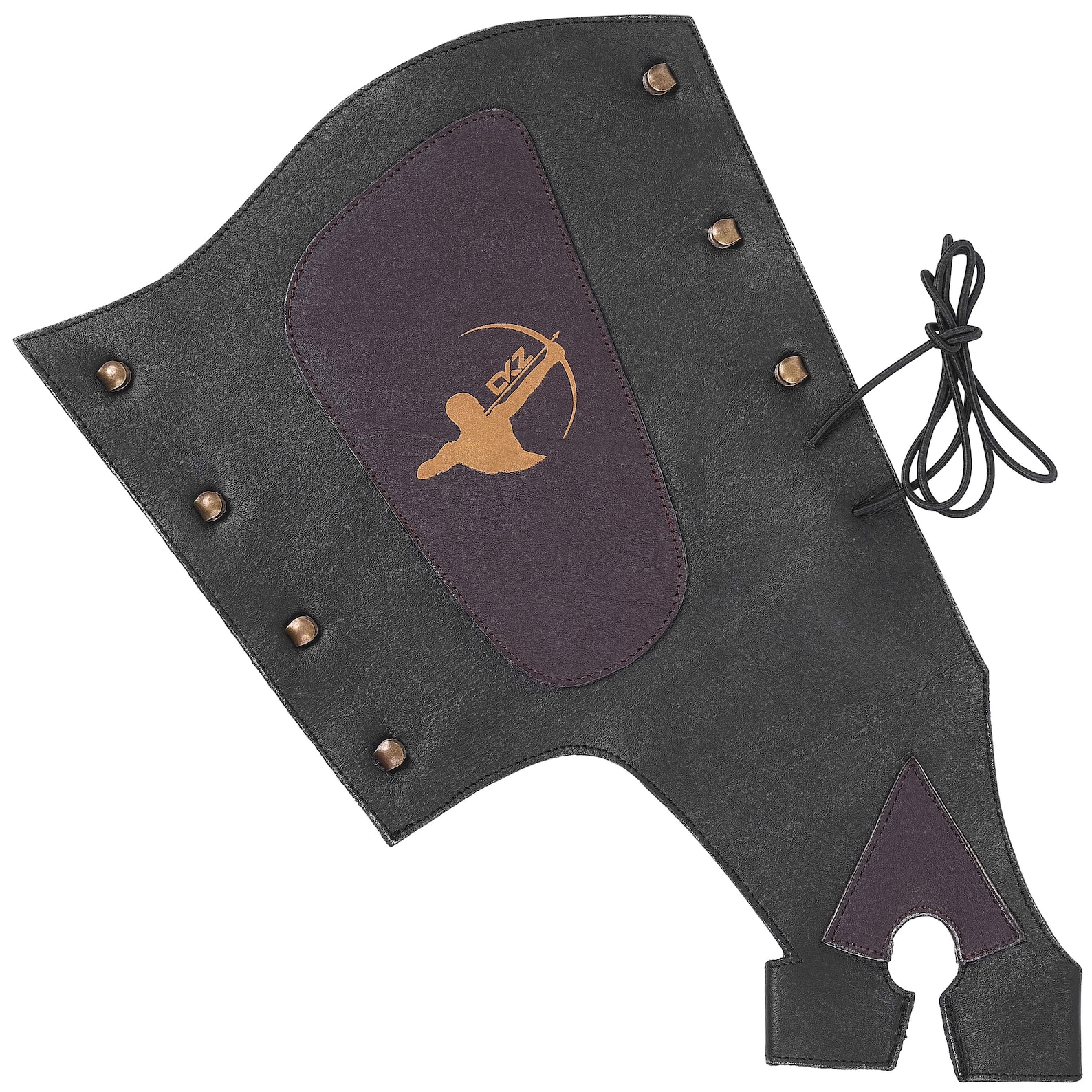 Daskz Leather Archery Arm Guard Protective Forearm Bracer for Shooting ...