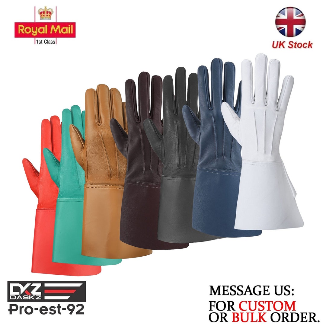 Leather Gauntlets: Long Cuff Gloves for Piper Drummer Band - Etsy