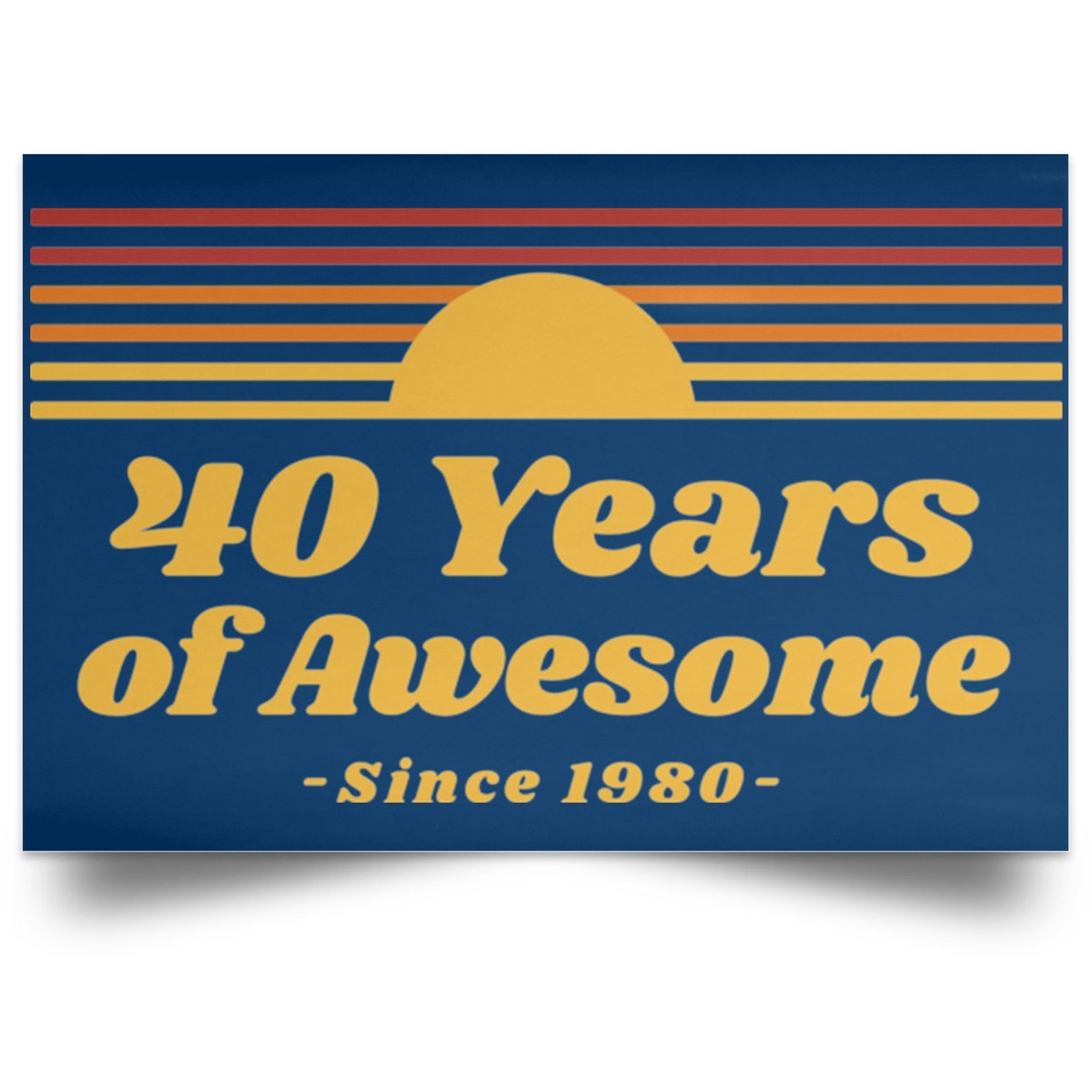 40th Birthday Party Decoration 40 Years of Awesome Since 1980 | Etsy