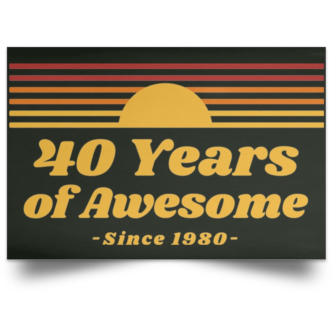 40th Birthday Party Decoration 40 Years of Awesome Since 1980 | Etsy