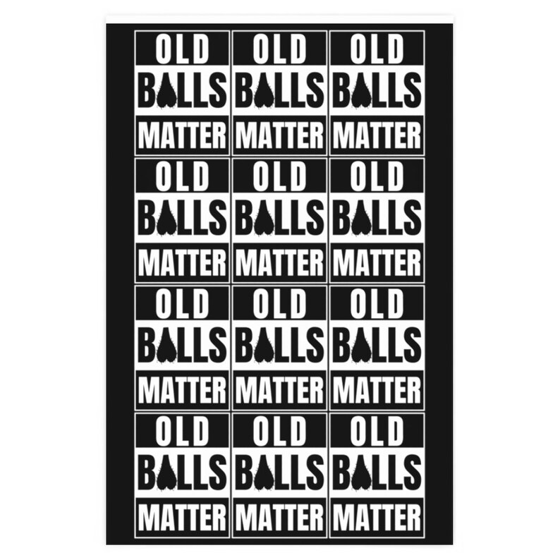 Men's Birthday Funny Wrapping Paper Old Balls Matter - Etsy