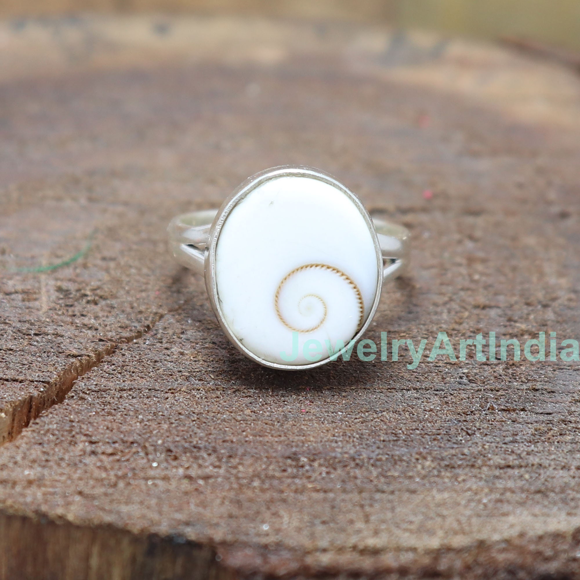 Handmade Shiva Eye Shell Sterling Silver Ring, Boho Jewelry - Etsy