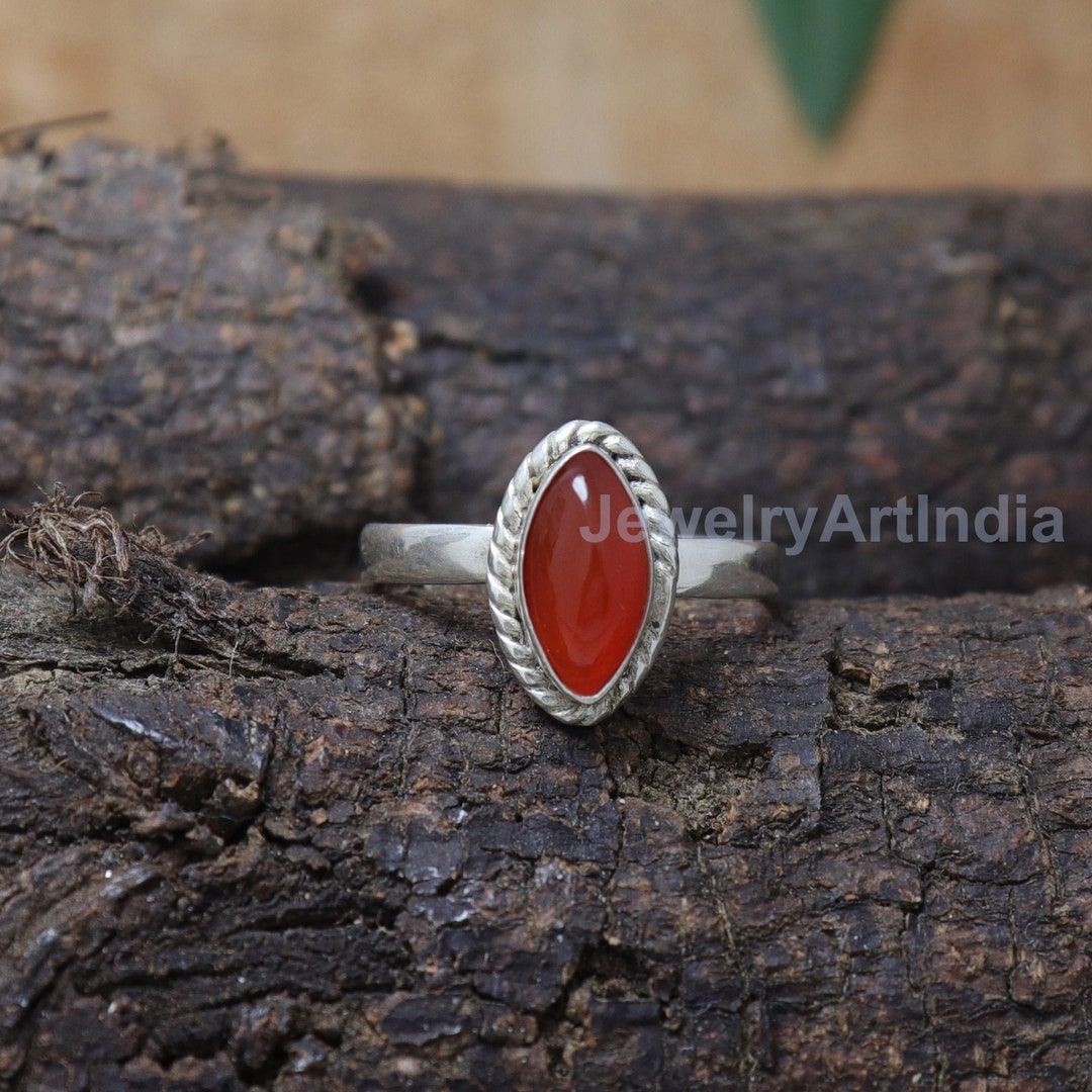 Karneol-Ring 925 Sterling Silber Ring handgemachte Ring - Etsy.de