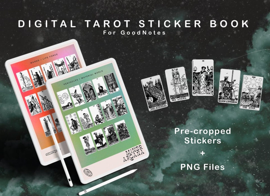 DIGITAL* Tarot Sticker Book for Goodnotes / Pamela's RWS Black&white - Etsy