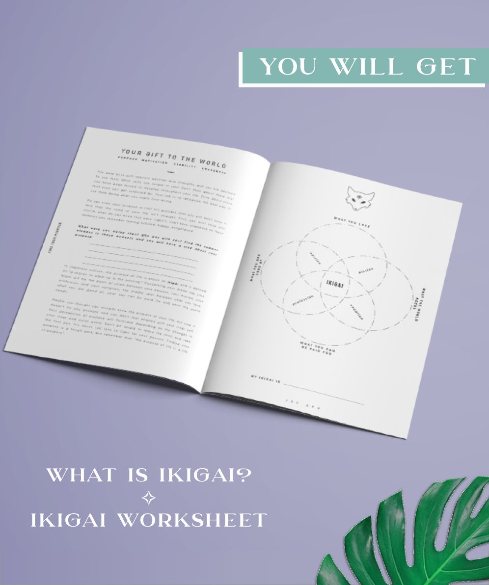 Ikigai Printable Worksheet 3 Pages Find Your Purpose - Etsy Canada