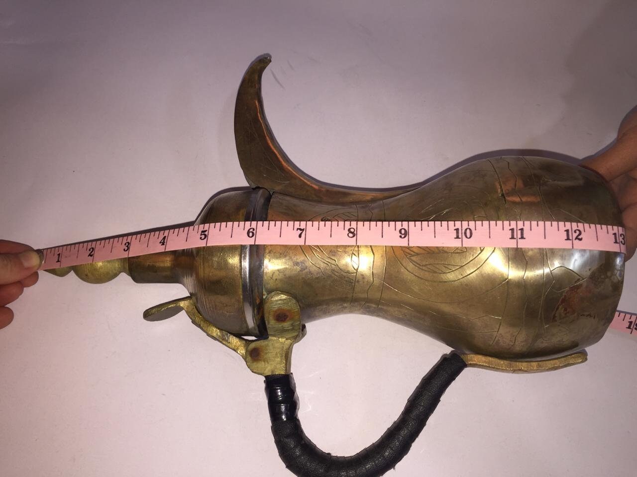 Antique Islamic Carved Raslan Handmade Arabic Tea Coffee Pot Dallah ...