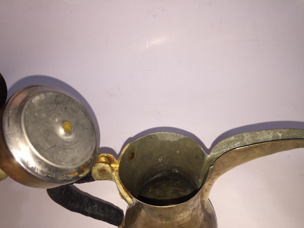 Antique Islamic Carved Raslan Handmade Arabic Tea Coffee Pot Dallah ...