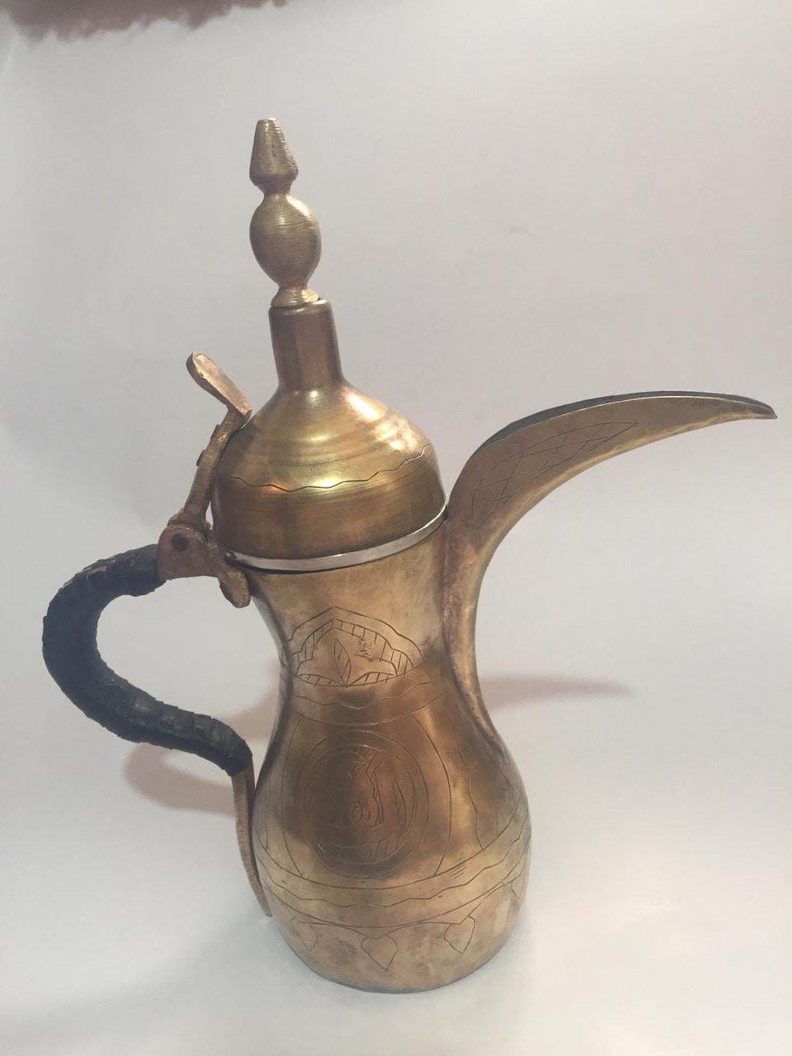 Antique Islamic Carved Raslan Handmade Arabic Coffee Pot Dallah - Etsy UK