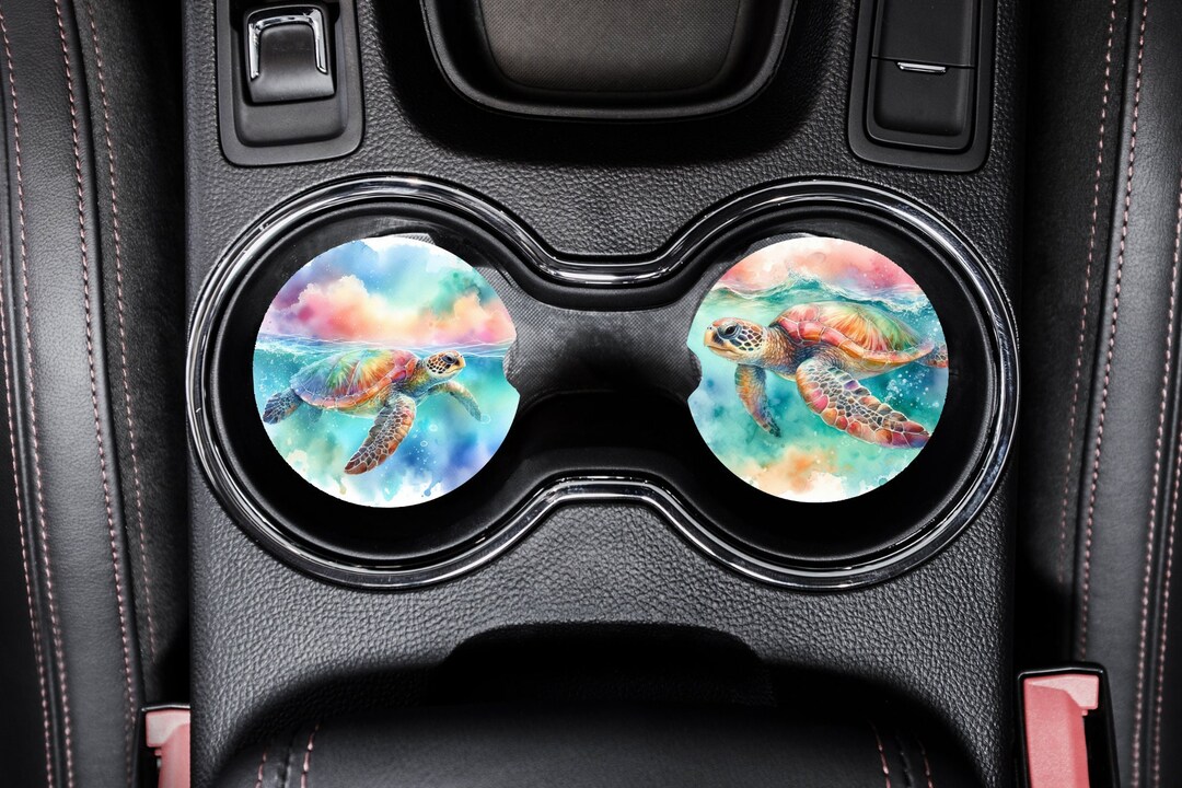 Sea Turtle Ceramic Sandstone Car Coaster, Vehicle Coaster, Cup Holder ...