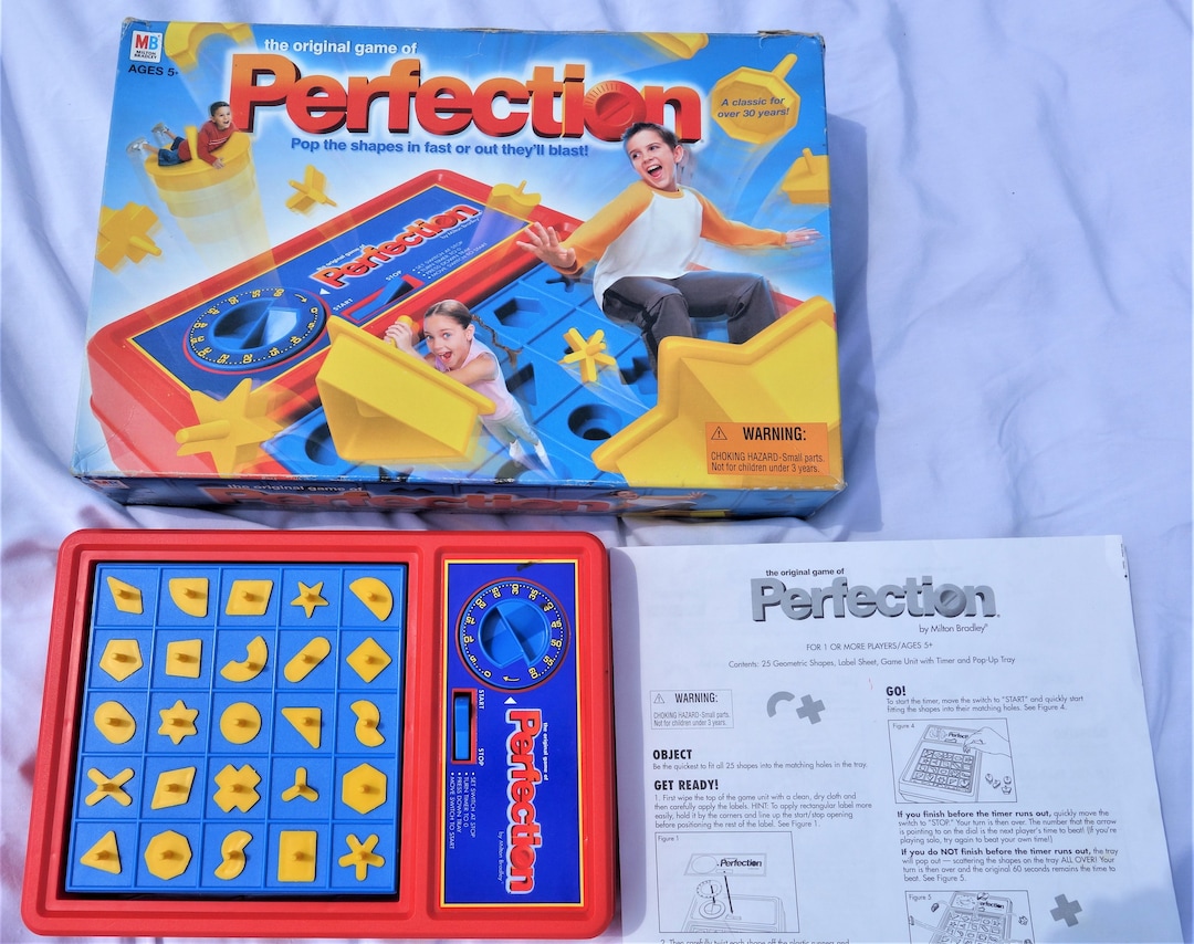 Vintage 2002 PERFECTION Board Game / VINTAGE 2002 / Geometric Shapes ...