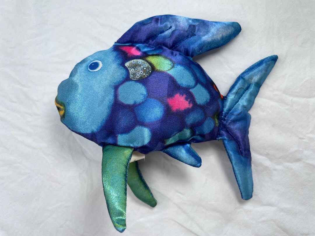 Vintage the Rainbow Fish PUPPET TOY 5 Inch Plush Finger Puppet Marcus ...