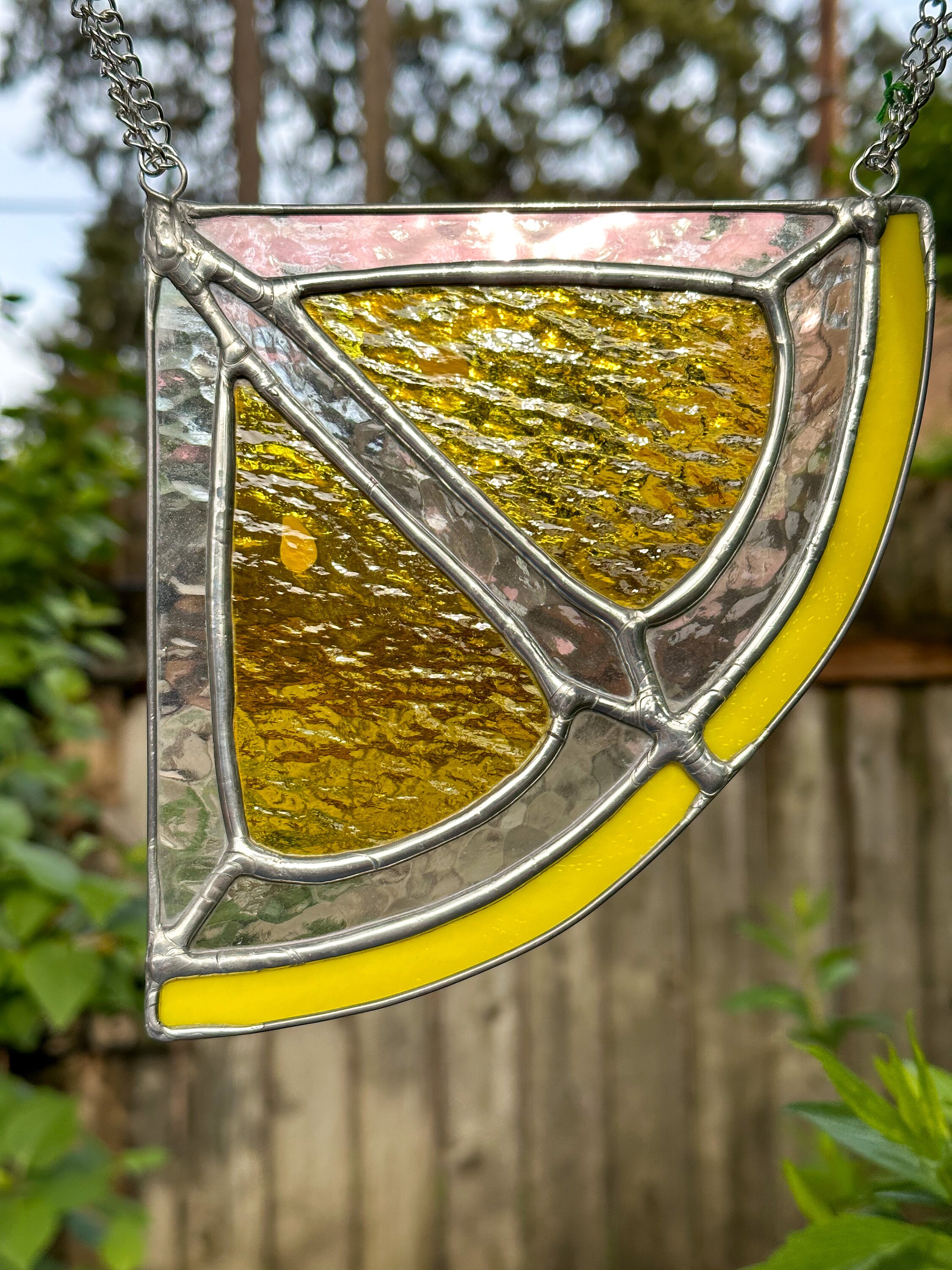 Lemon Wedge Corner Stained Glass Suncatcher - Etsy