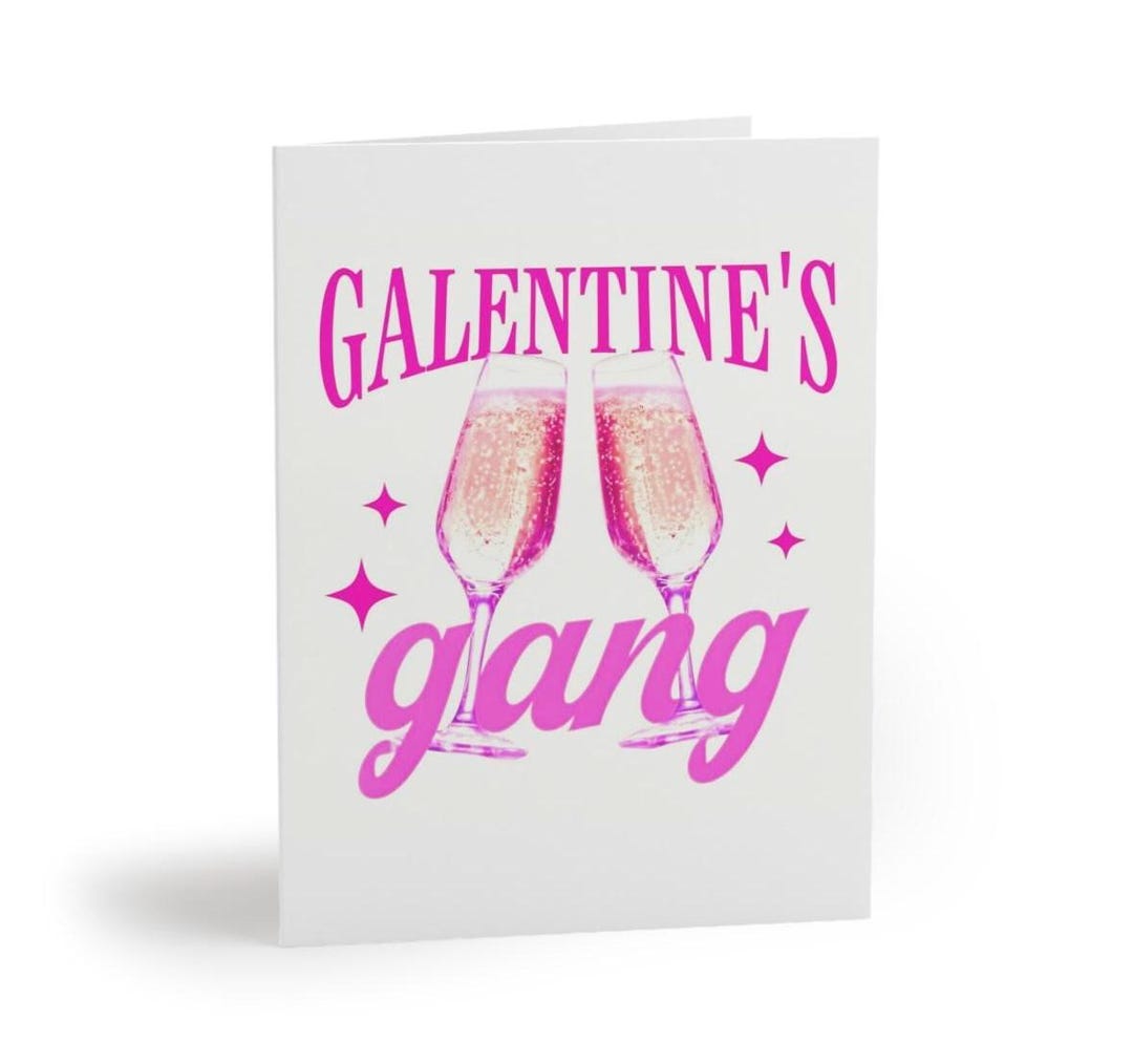 DIGITAL, Galentines Card, Printable Design, Galentines Gang, Cheers ...
