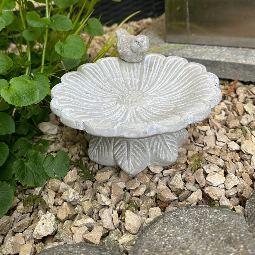 Bird Bath Bird Bath Water Point Bird Basin Bird Feeder Flower With Bird ...