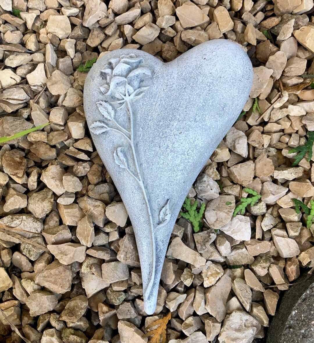 Grave Heart Heart With Rose Grave Decoration Decorative Heart ...