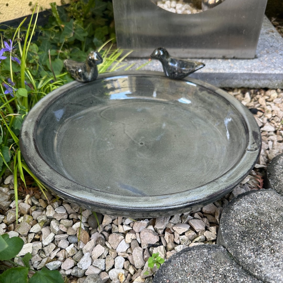 Bird Bath Ceramic Bird Bath Watering Place Bird Basin Bird Feeding ...