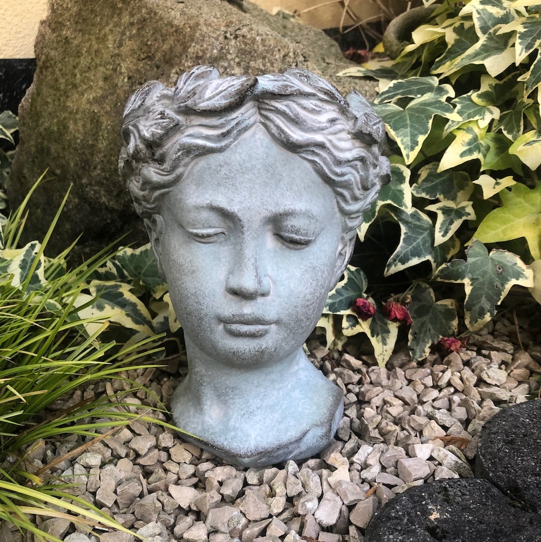 Bust Plant Bust Plant Pot Plant Bowl Flower Pot Planter Cast Stone 22 ...