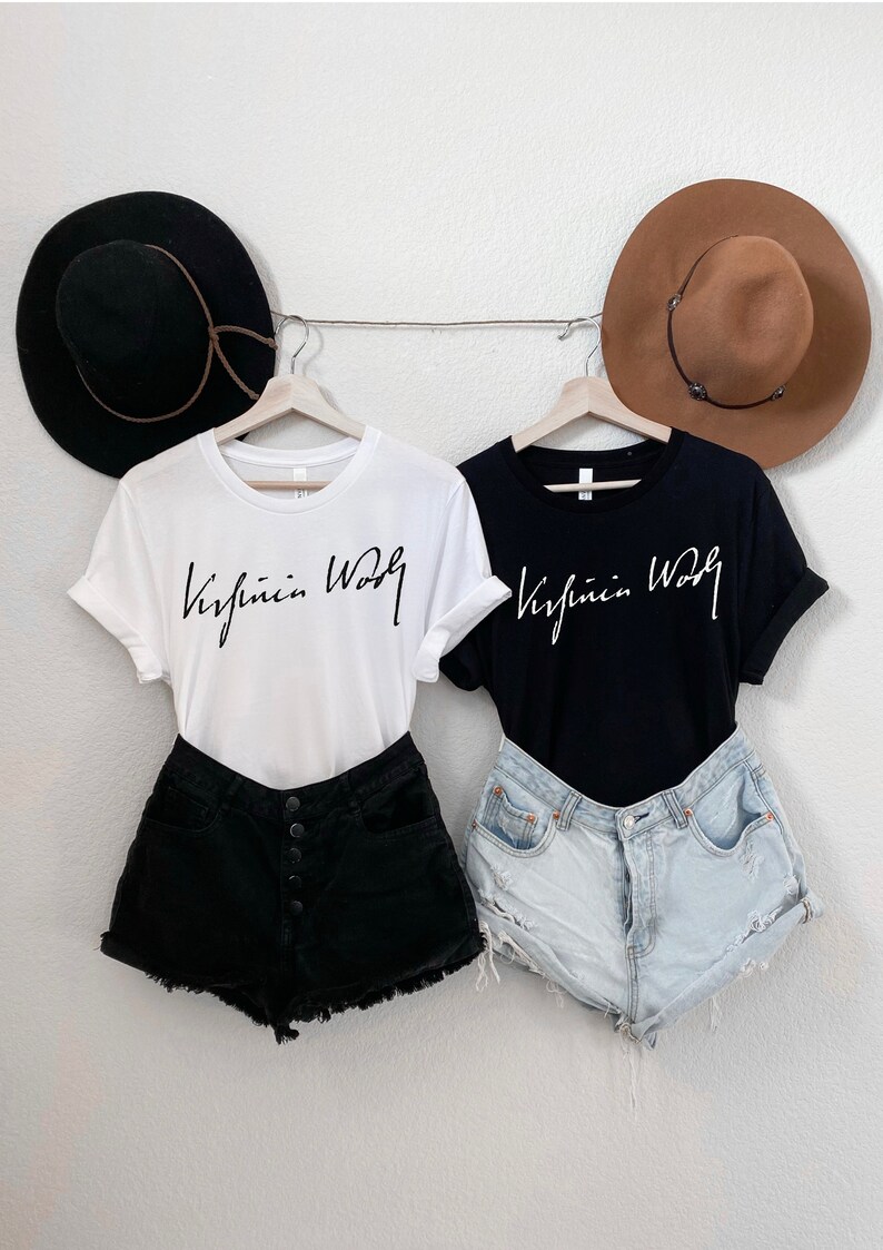 Virginia Woolf Signature Tshirt, Virginia Woolf Tshirt, Virginia Woolf ...